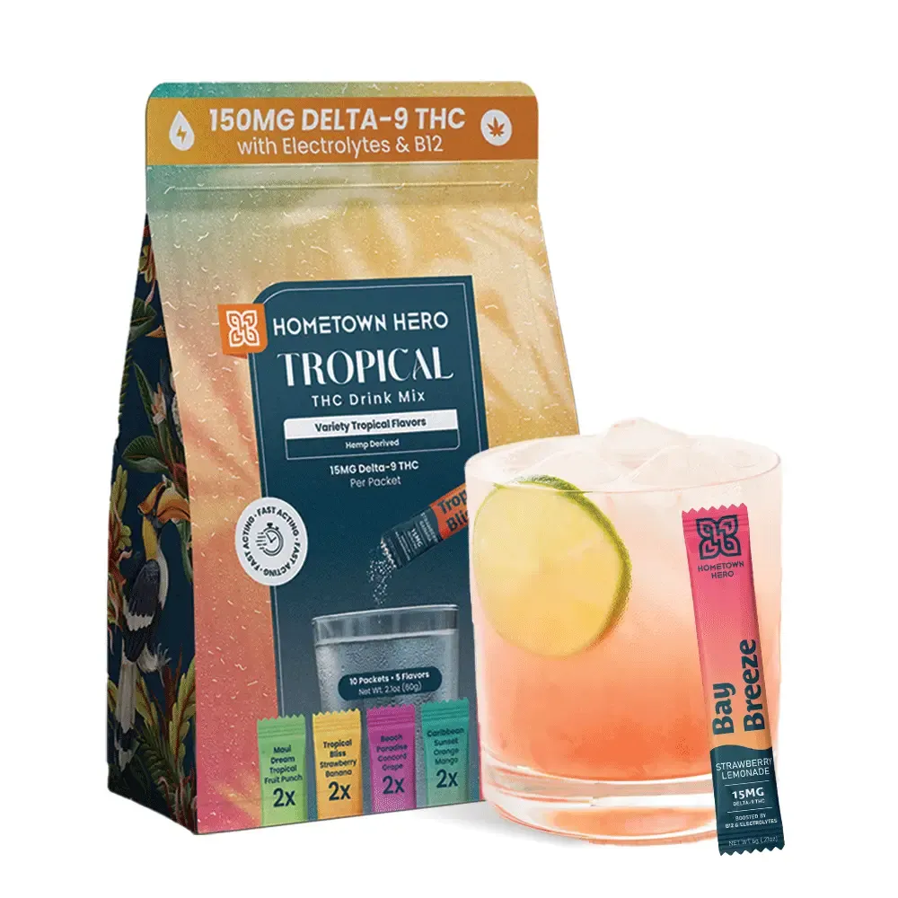 Hometown Hero | Tropical D9 THC Drink Mix | 10CT | Magic City Organics